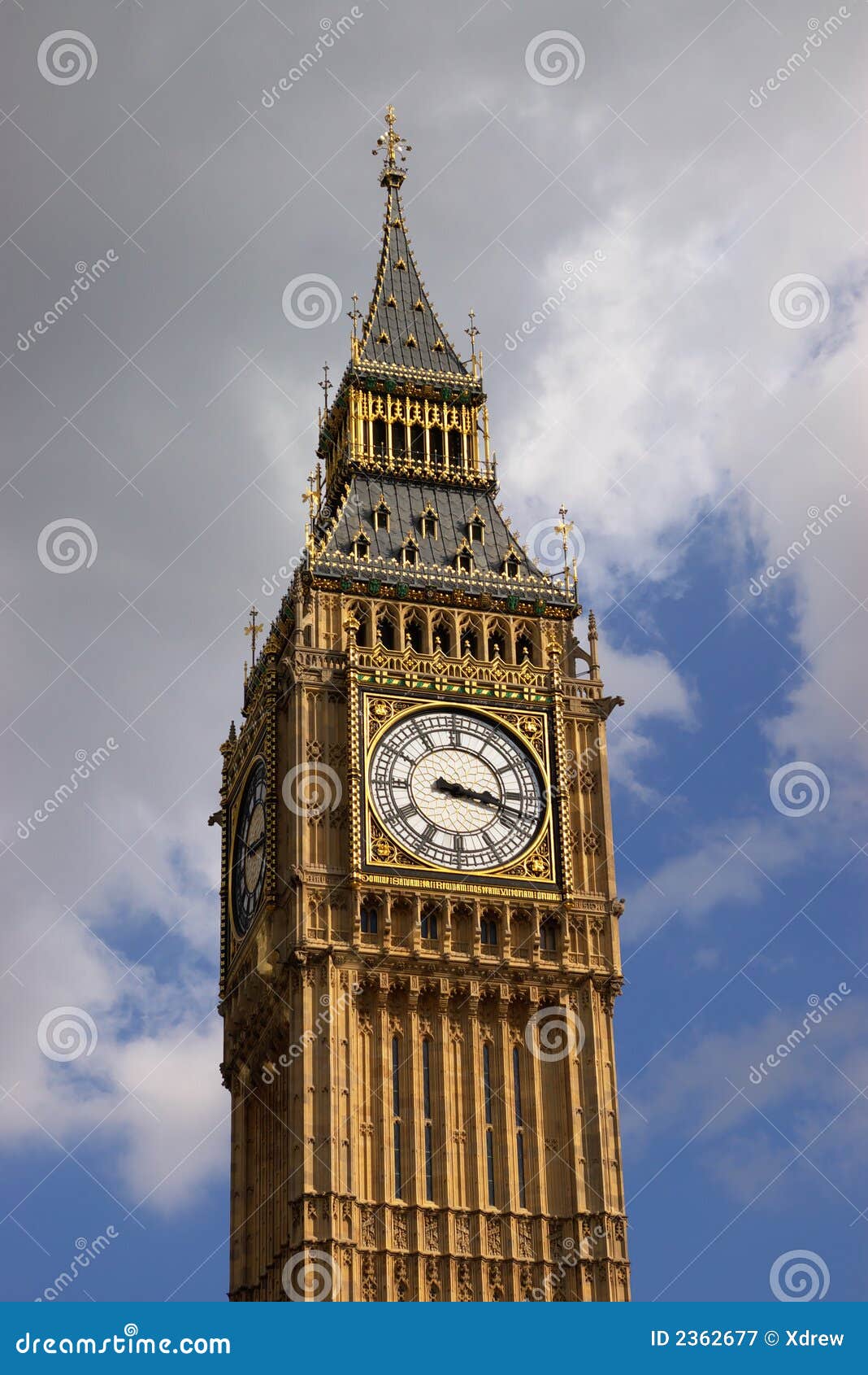Big ben tower top stock image. Image of landmark, architecture - 2362677