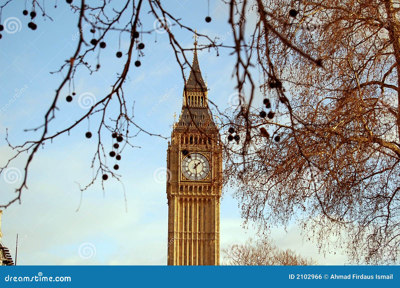 Big Ben with Trees stock photo. Image of travel, europe - 2102966