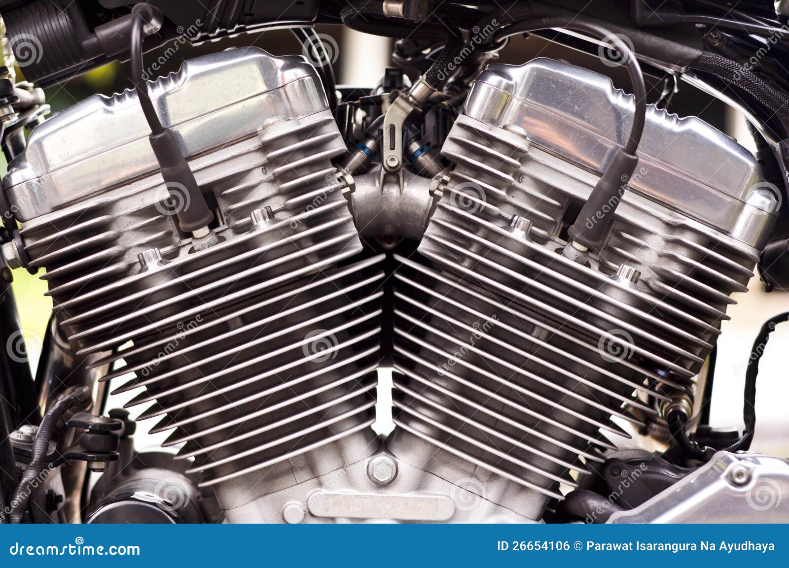 Big bike engine. stock photo. Image of macro, detail - 26654106