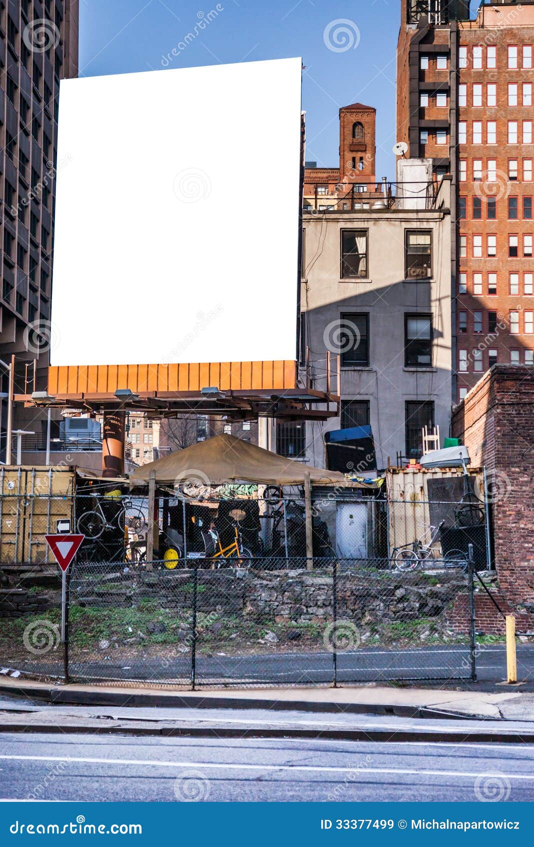 Big Billboard Next To the Street Stock Image - Image of street, road ...