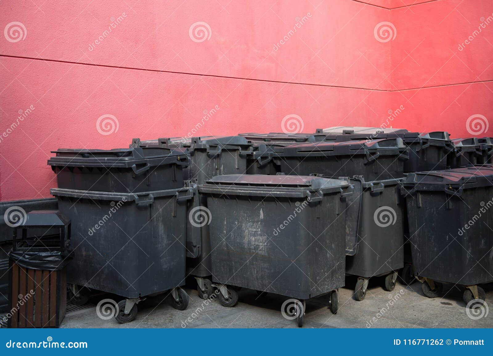 Big bin trolley group stock photo. Image of large, group - 116771262