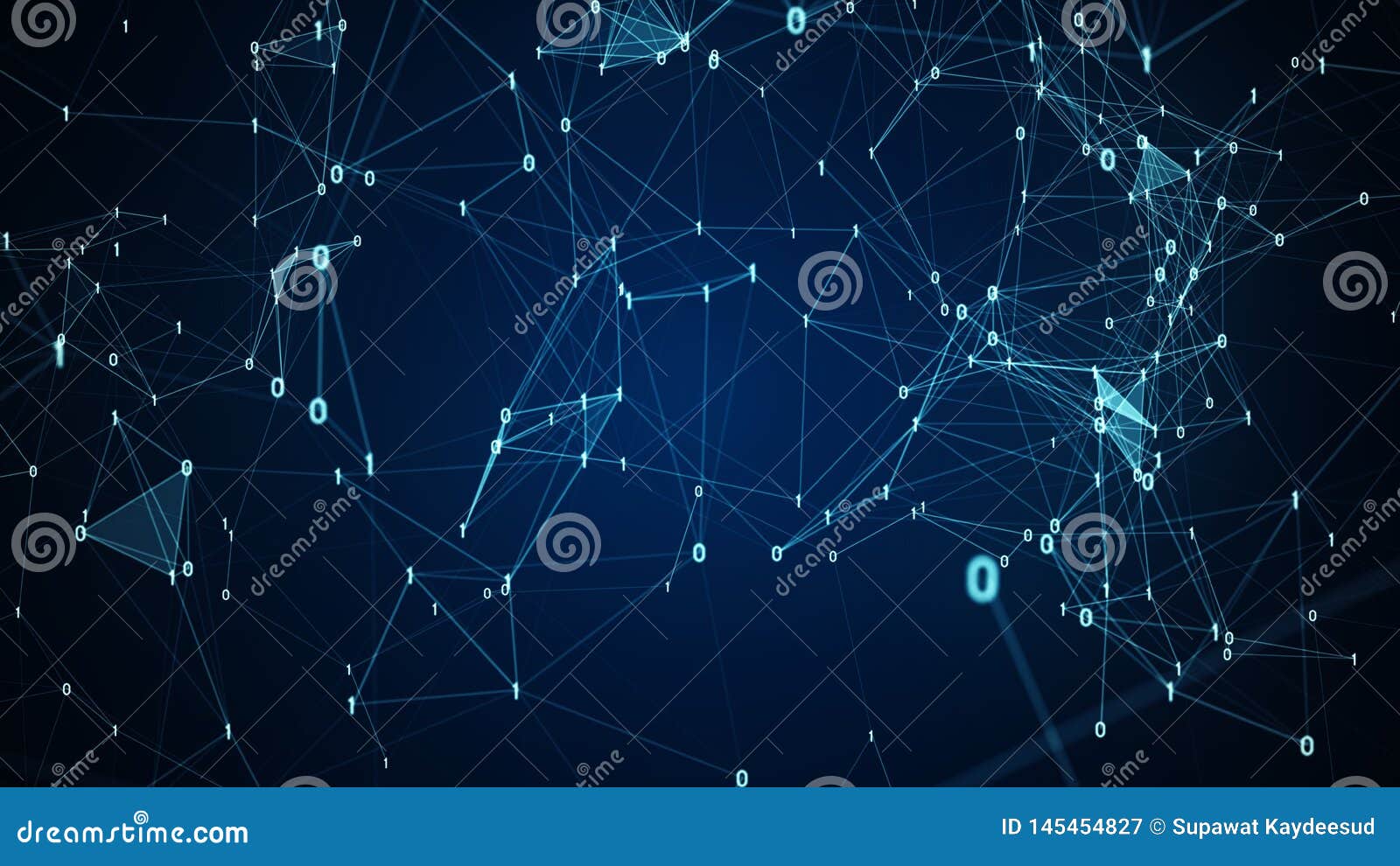 Big Binary Data Connection Concept Stock Illustration - Illustration of ...