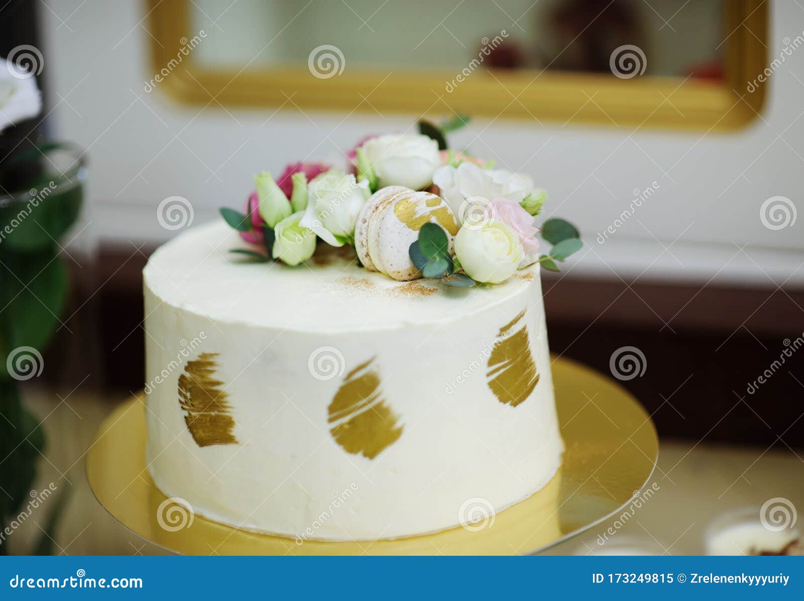 Big Birthday Cake on a Table Stock Image - Image of christmas, birthday ...