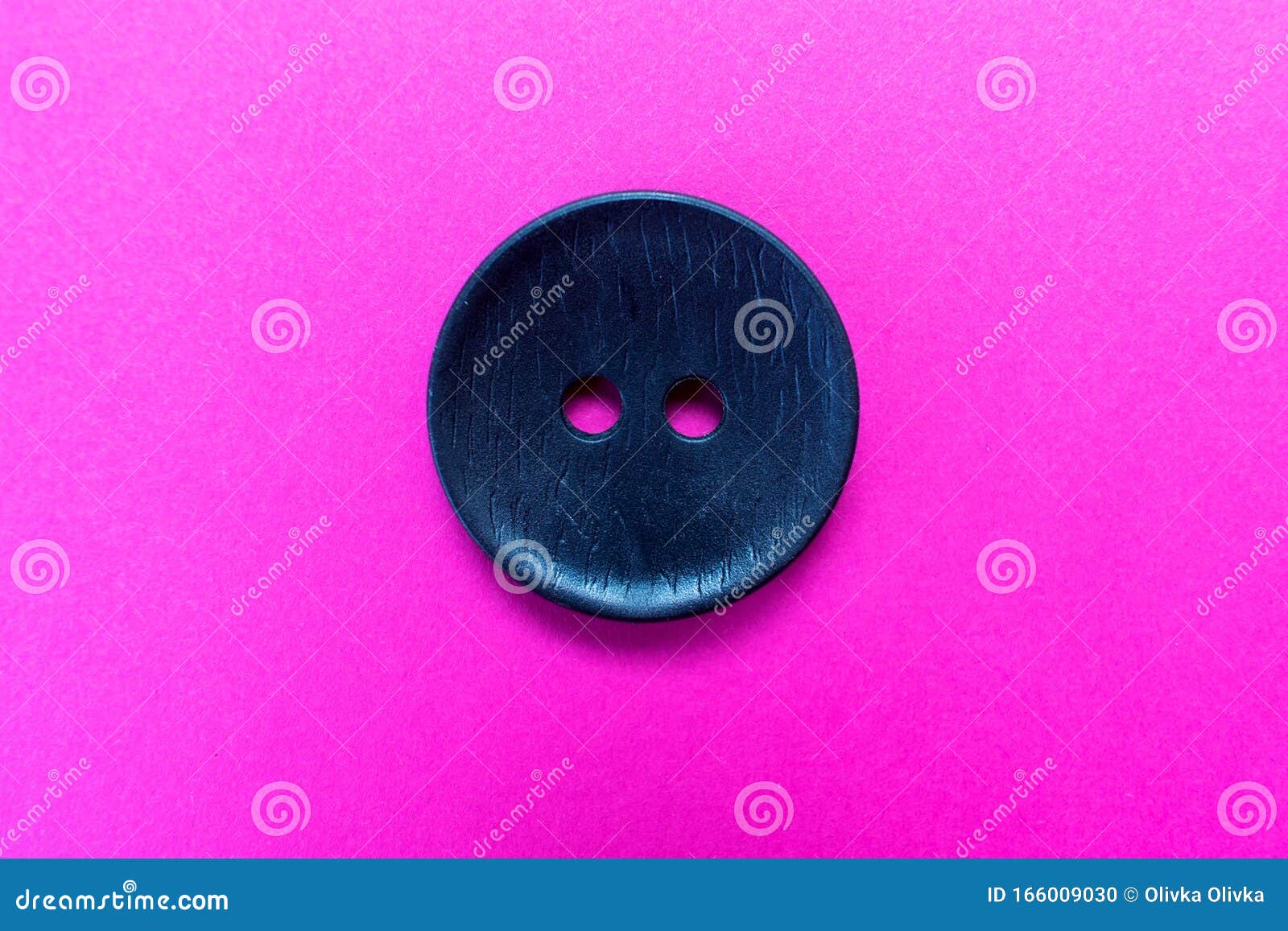 Big Black Button Isolated on a Pink Background. Stock Photo - Image of ...