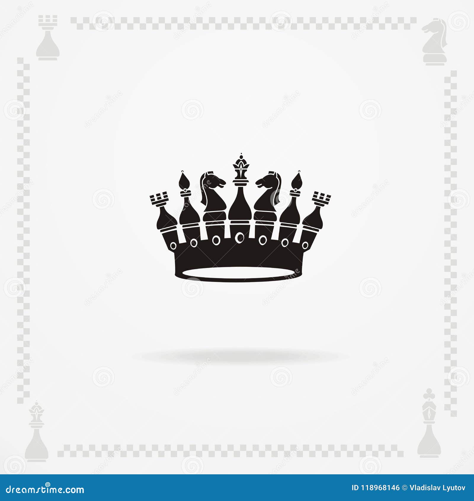 A big black crown stock vector. Illustration of design - 118968146