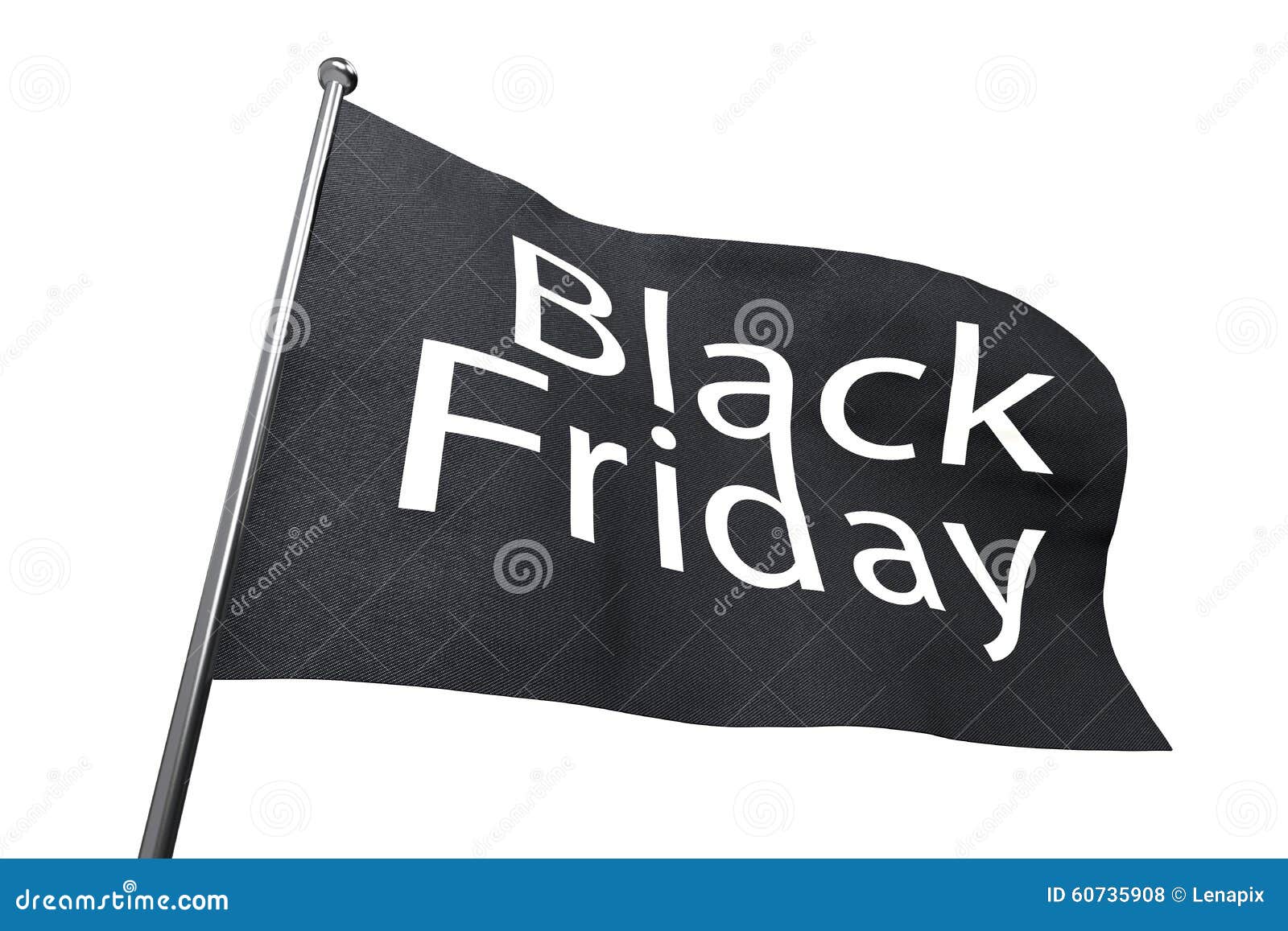 Big Black Friday Waving Flag Stock Illustration - Illustration of ...