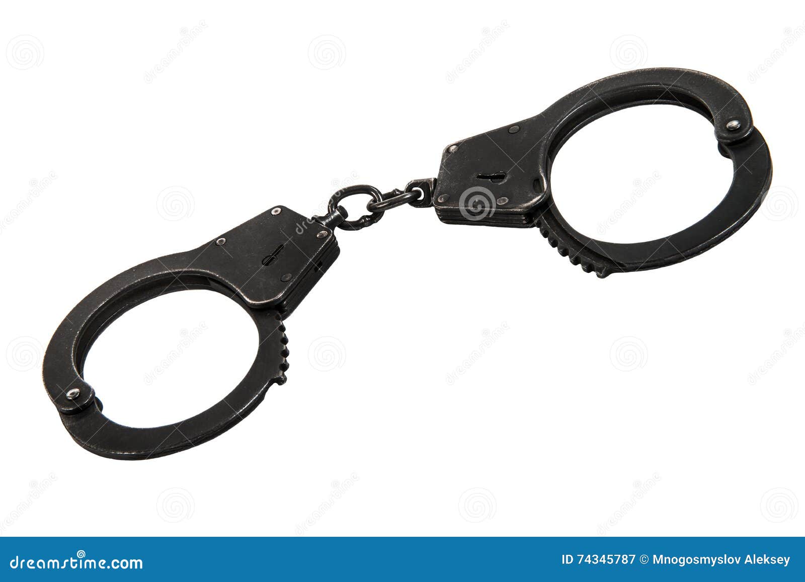 Big black handcuffs stock image. Image of irons, shackles - 74345787
