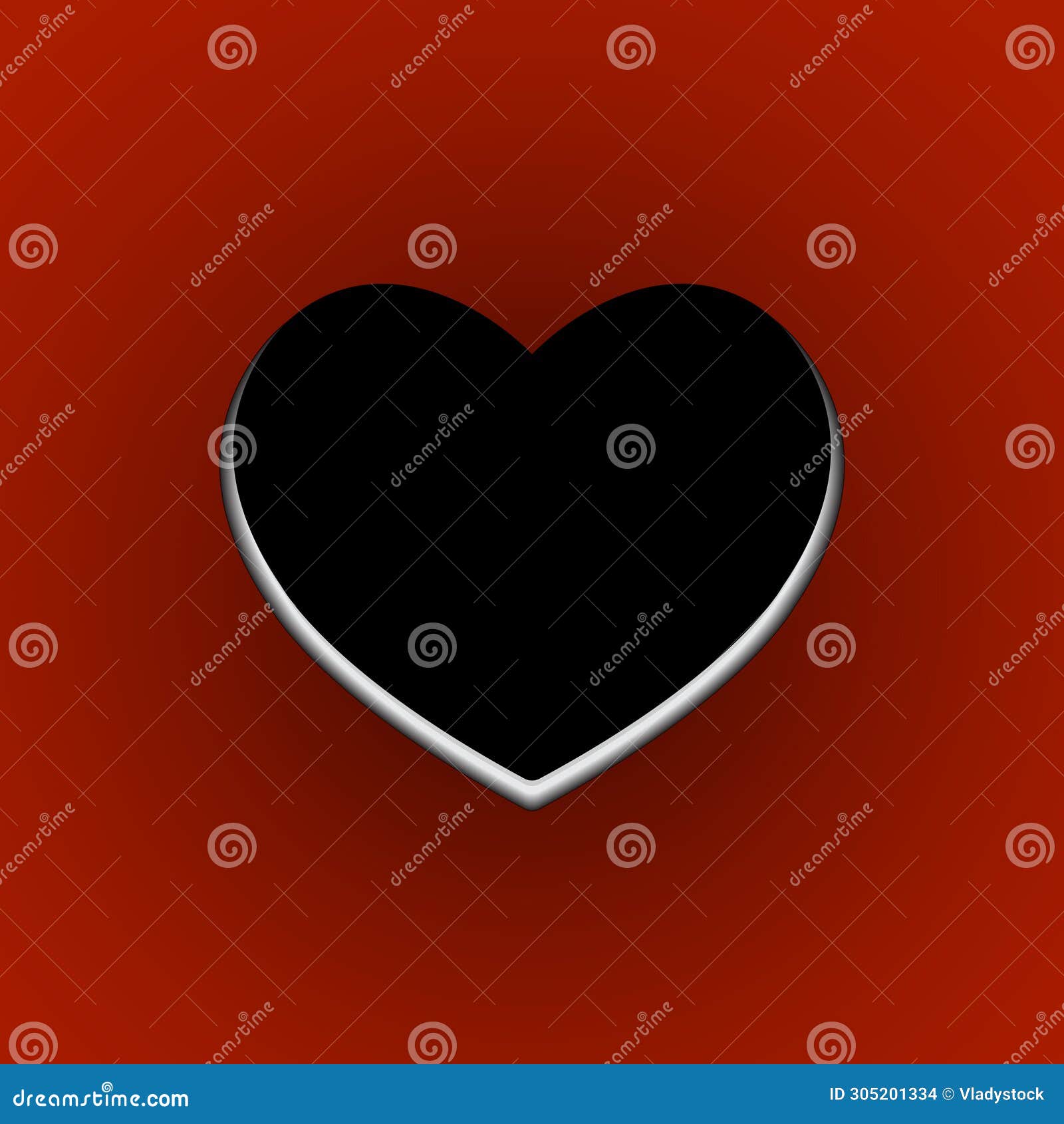 Big Black Heart, Love Symbol Stock Illustration - Illustration of ...