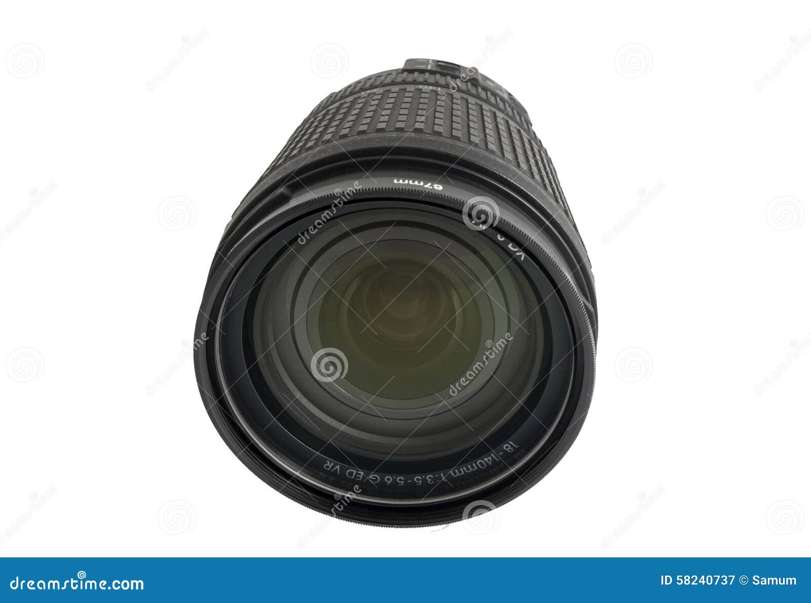 Big black lens stock image. Image of macro, white, camera - 58240737