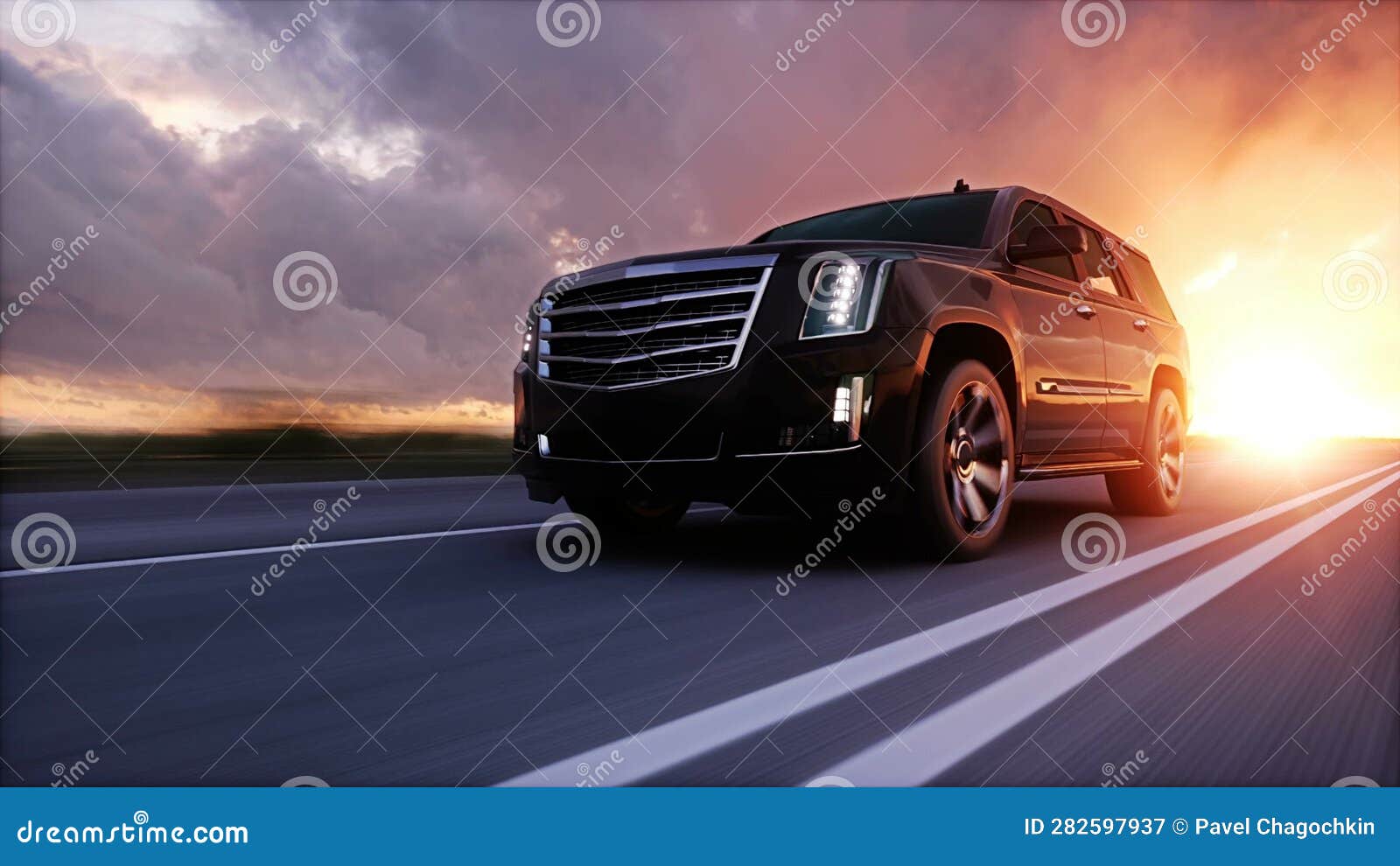 Big Black Luxury Car on Highway. Very Fast Driving. Stock Video - Video ...