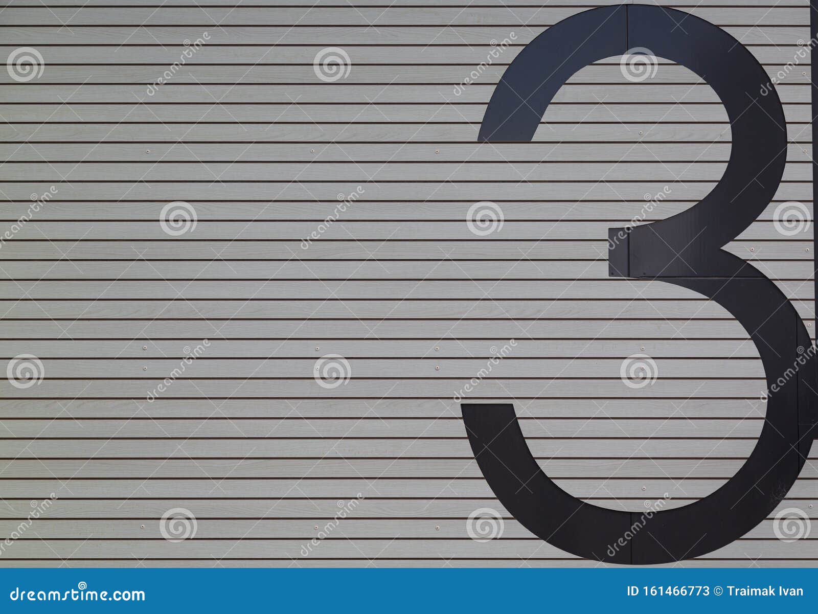 Big Black Number Three on Grey Wooden Surface Stock Image - Image of ...