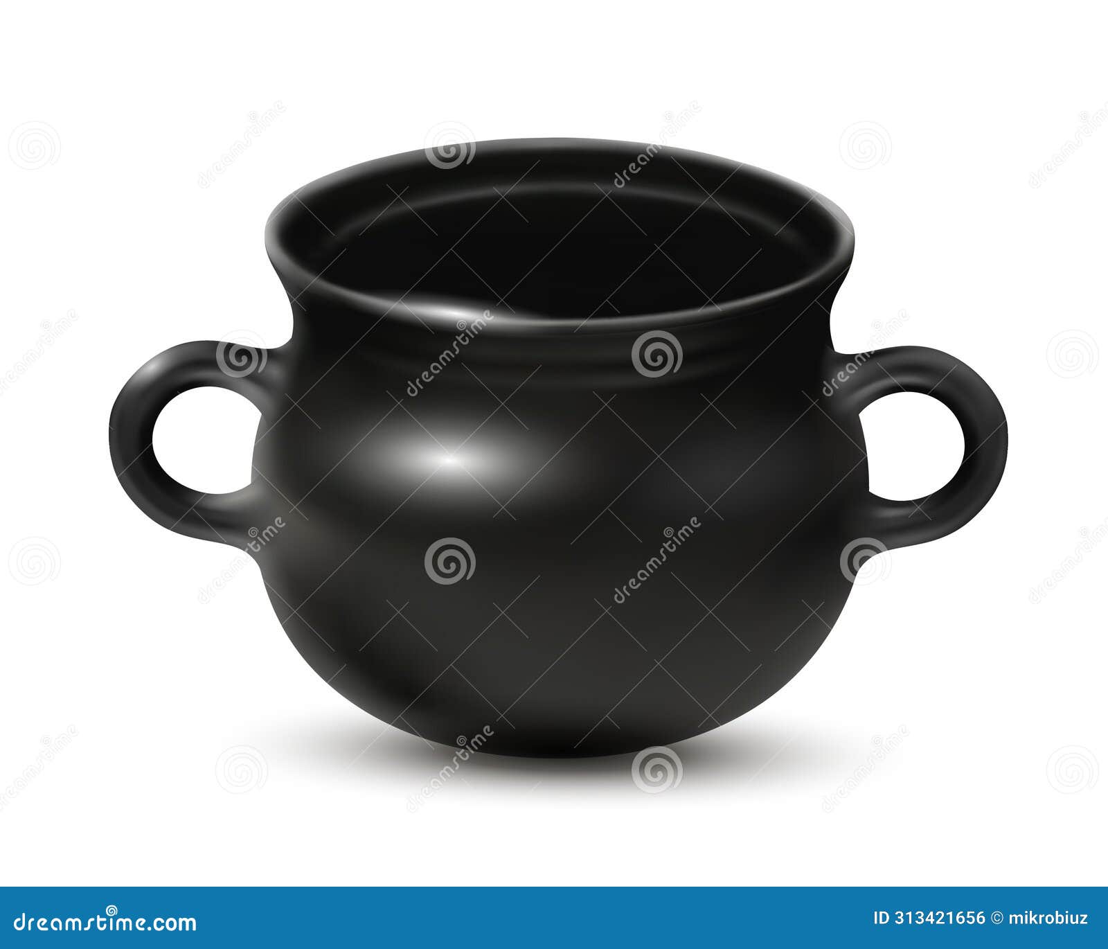 Big black pot stock vector. Illustration of antique - 313421656
