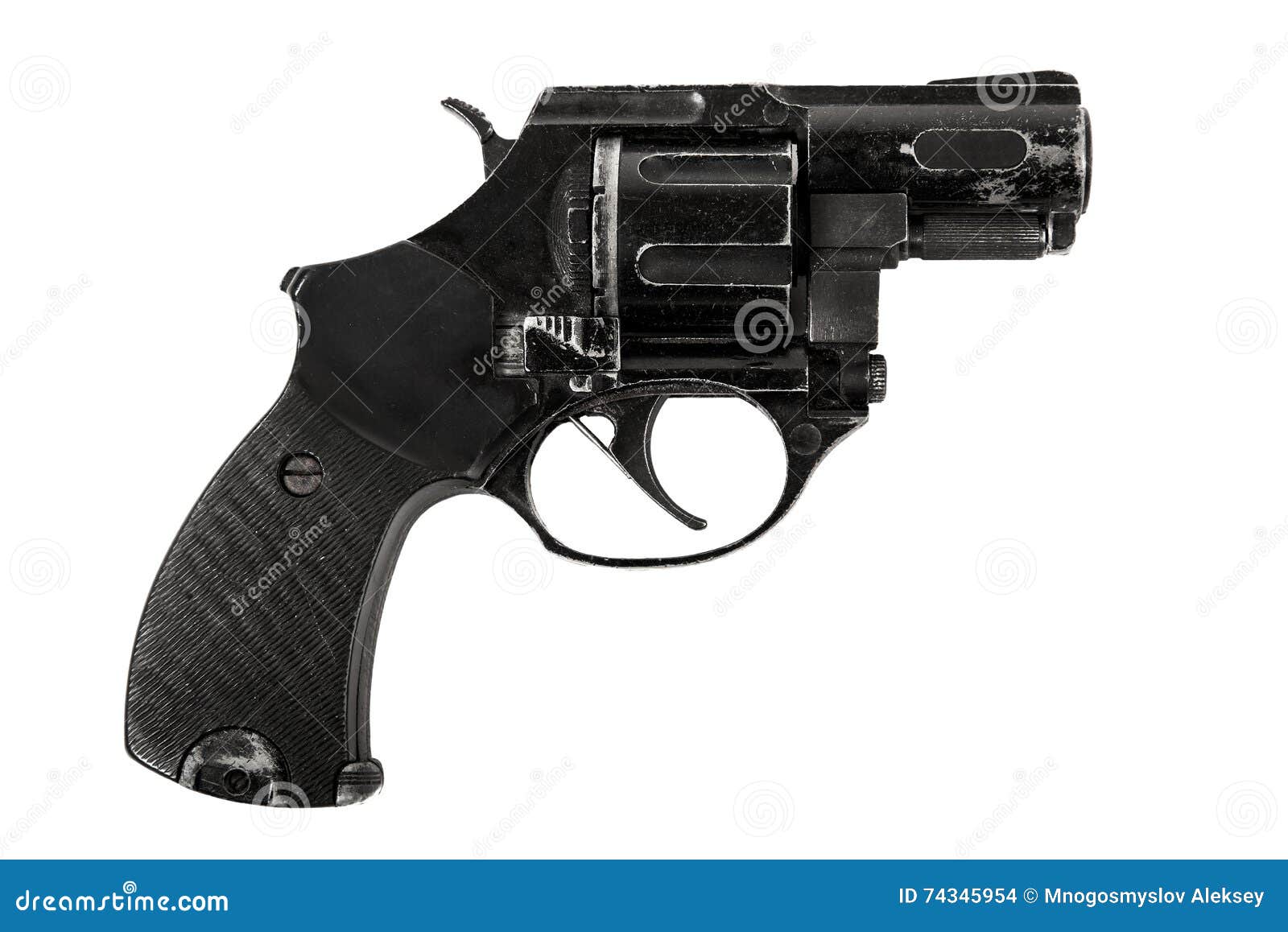 Big black revolver stock photo. Image of odject, background - 74345954