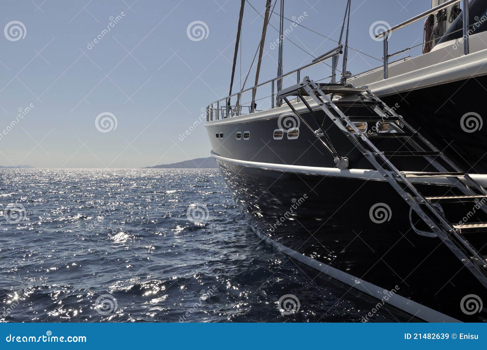 Big black sailboat stock image. Image of prow, wooden - 21482639