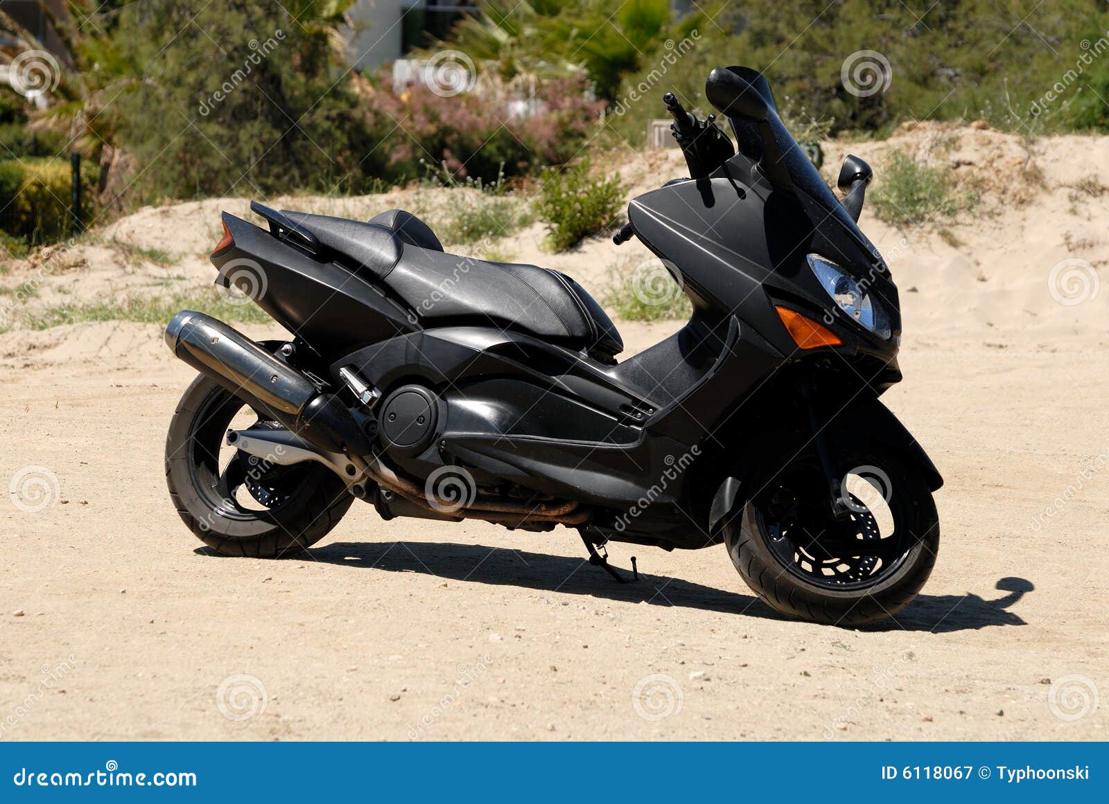 Big black scooter stock image. Image of speed, black, offroad - 6118067