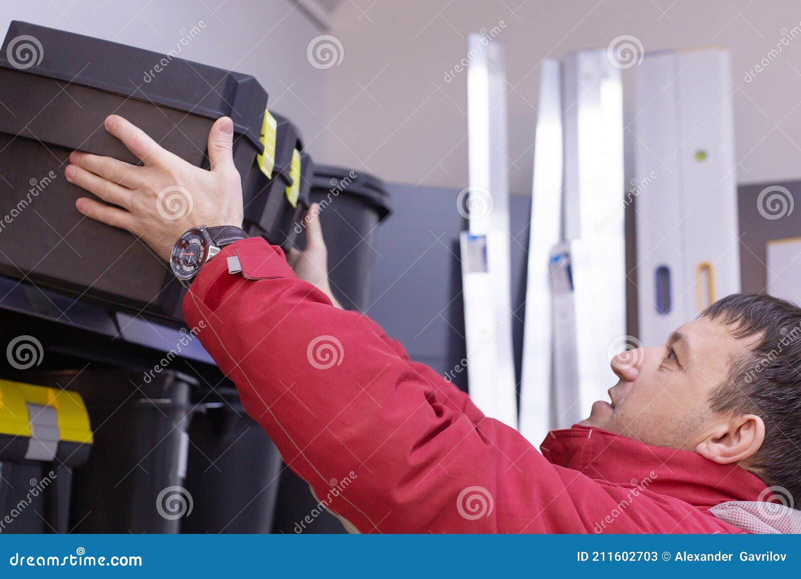 A Big Black Tool Box, Construction Goods Store Stock Image - Image of ...