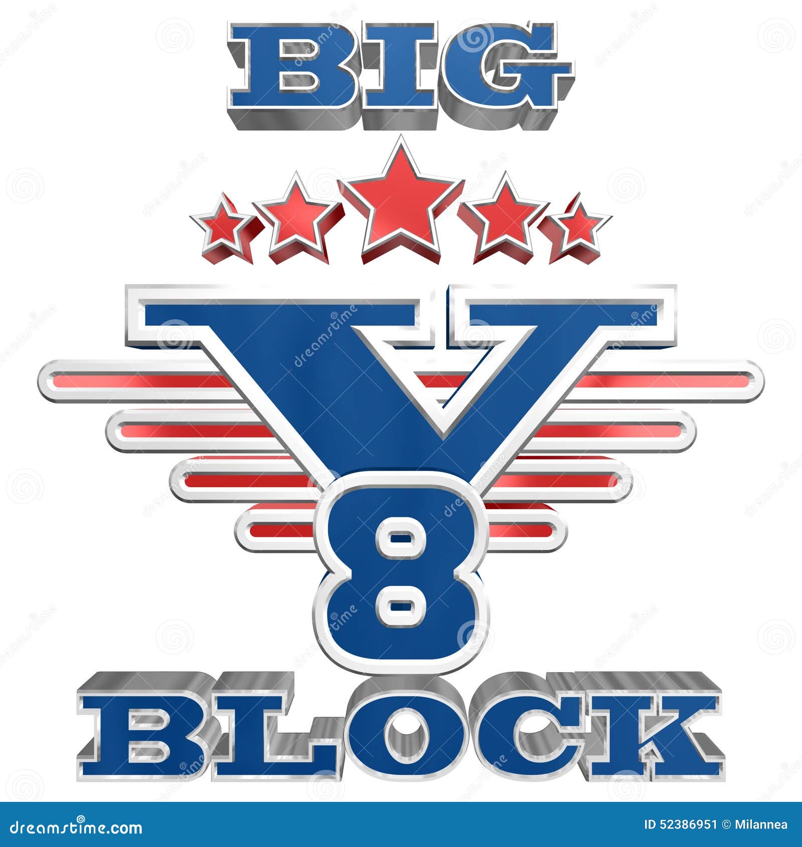Big block logo in 3D style stock illustration. Illustration of sport ...