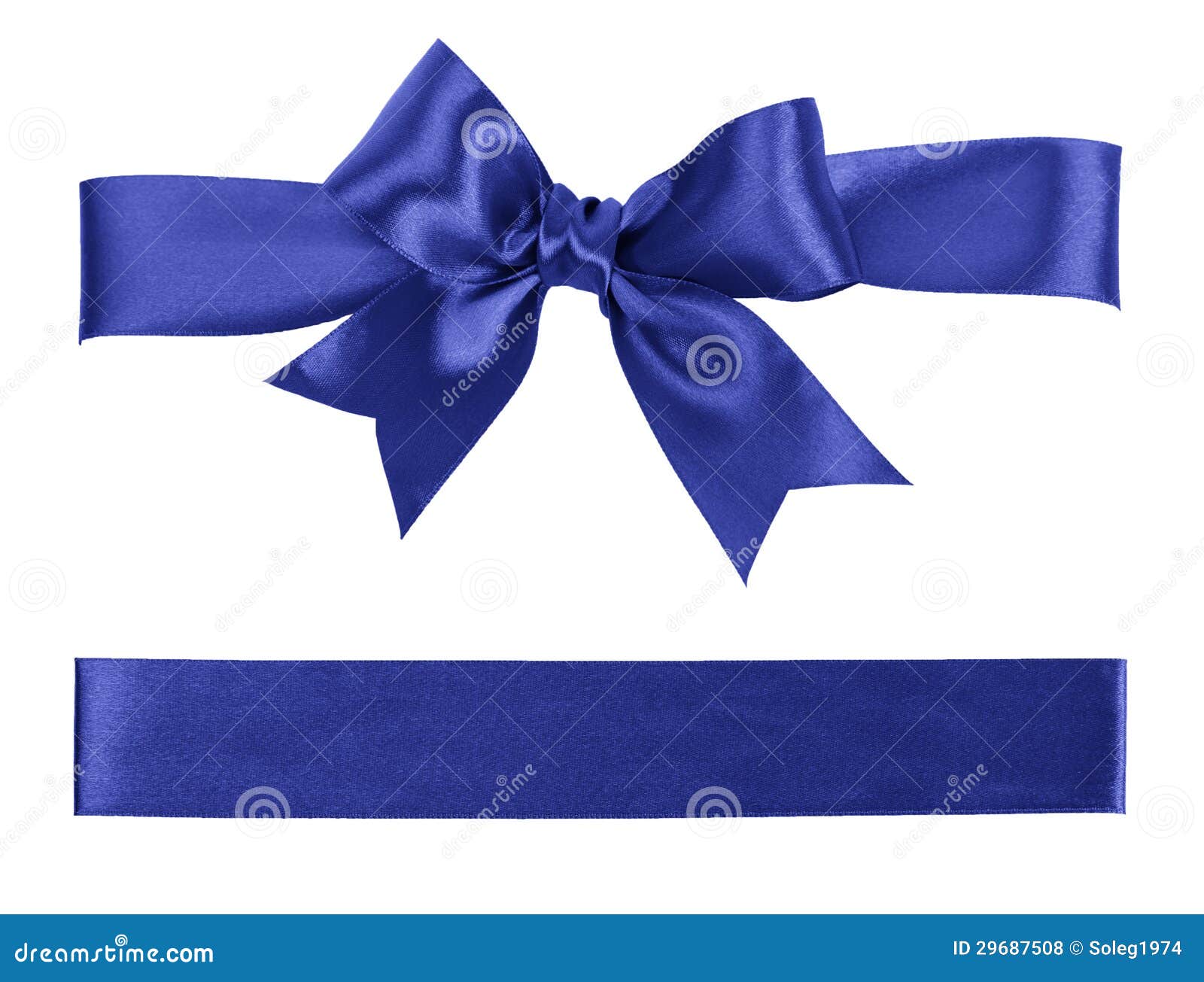 Big Blue Bow Made from Silk Stock Photo - Image of color, glowing: 29687508