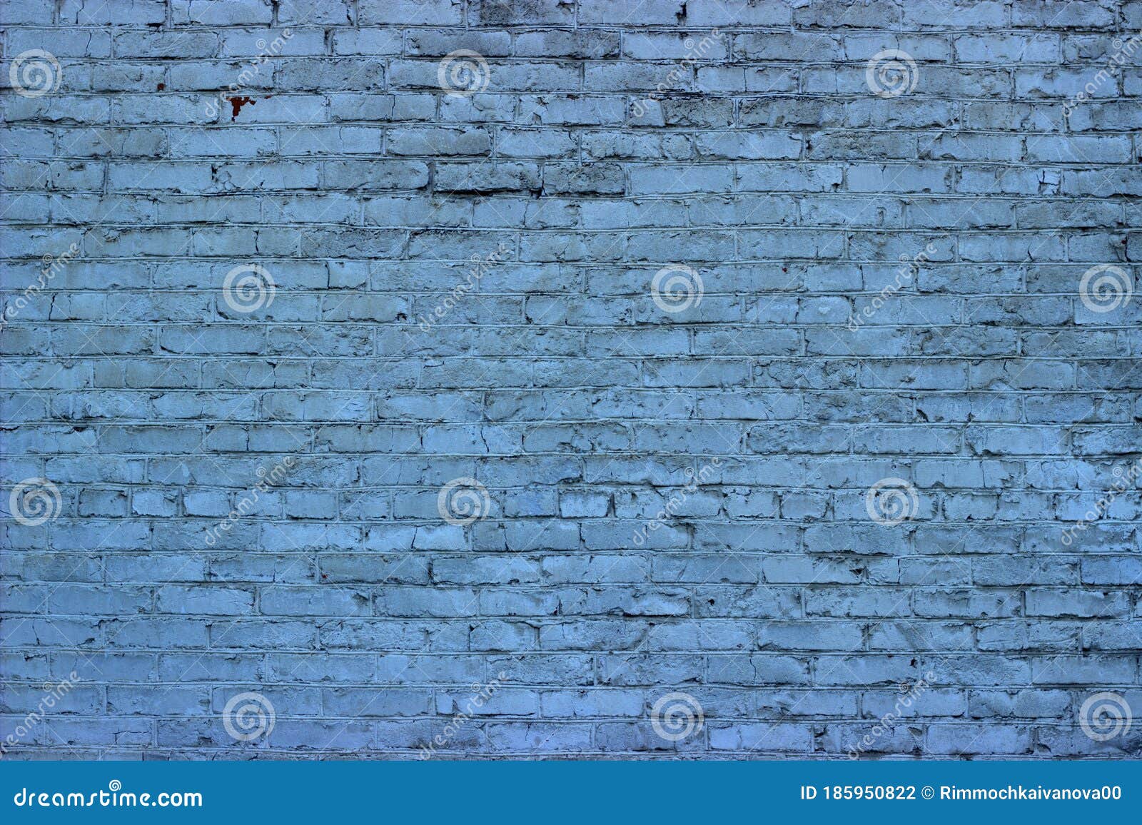Big Blue Brick Wall. Many Elements Shown, Masonry Texture Visible Stock ...