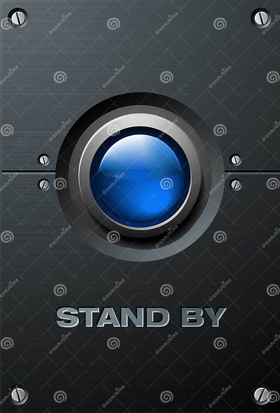 Big Blue Button stock vector. Illustration of vector, push - 7718609