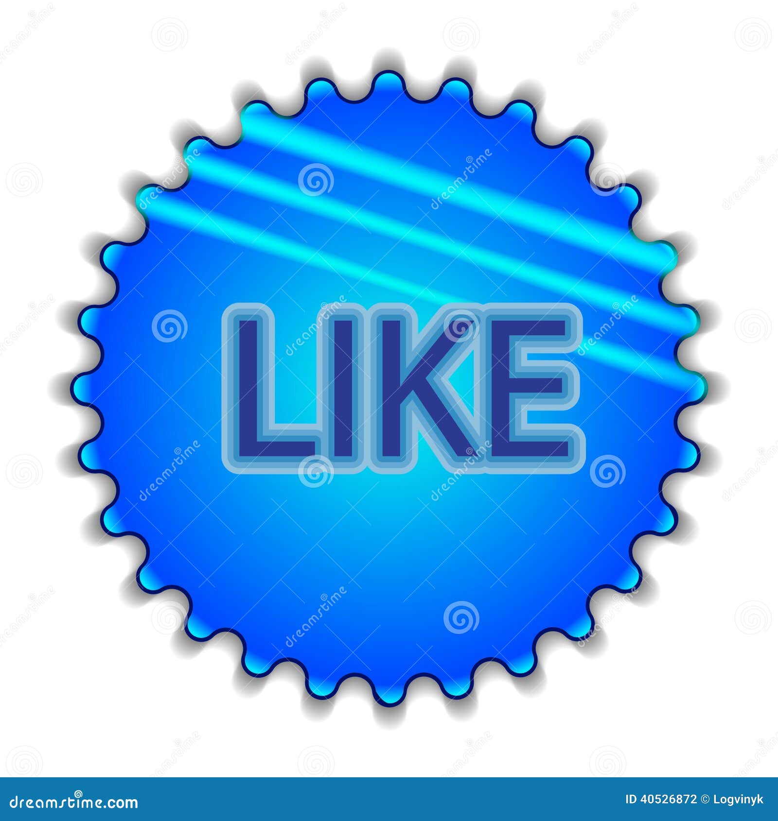 Big blue button labeled stock illustration. Illustration of plate ...