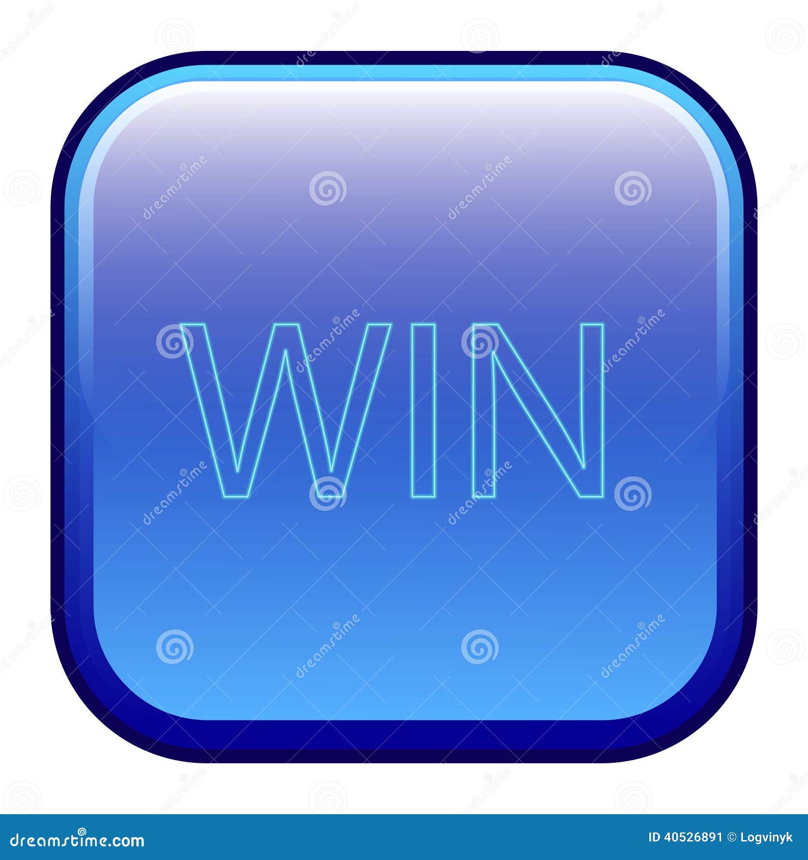 Big blue button labeled stock illustration. Illustration of shape ...