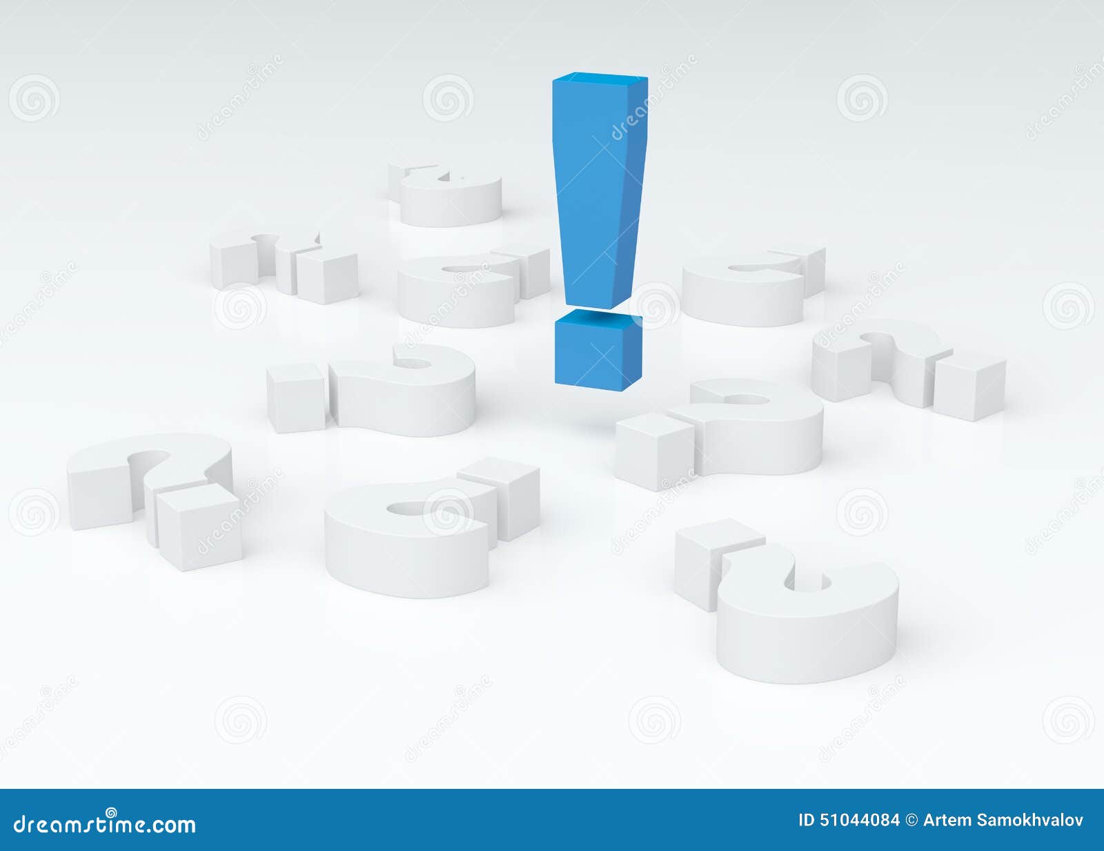 Blue Exclamation Mark Icon. Hazard Warning Symbol. Vector Illustration ...