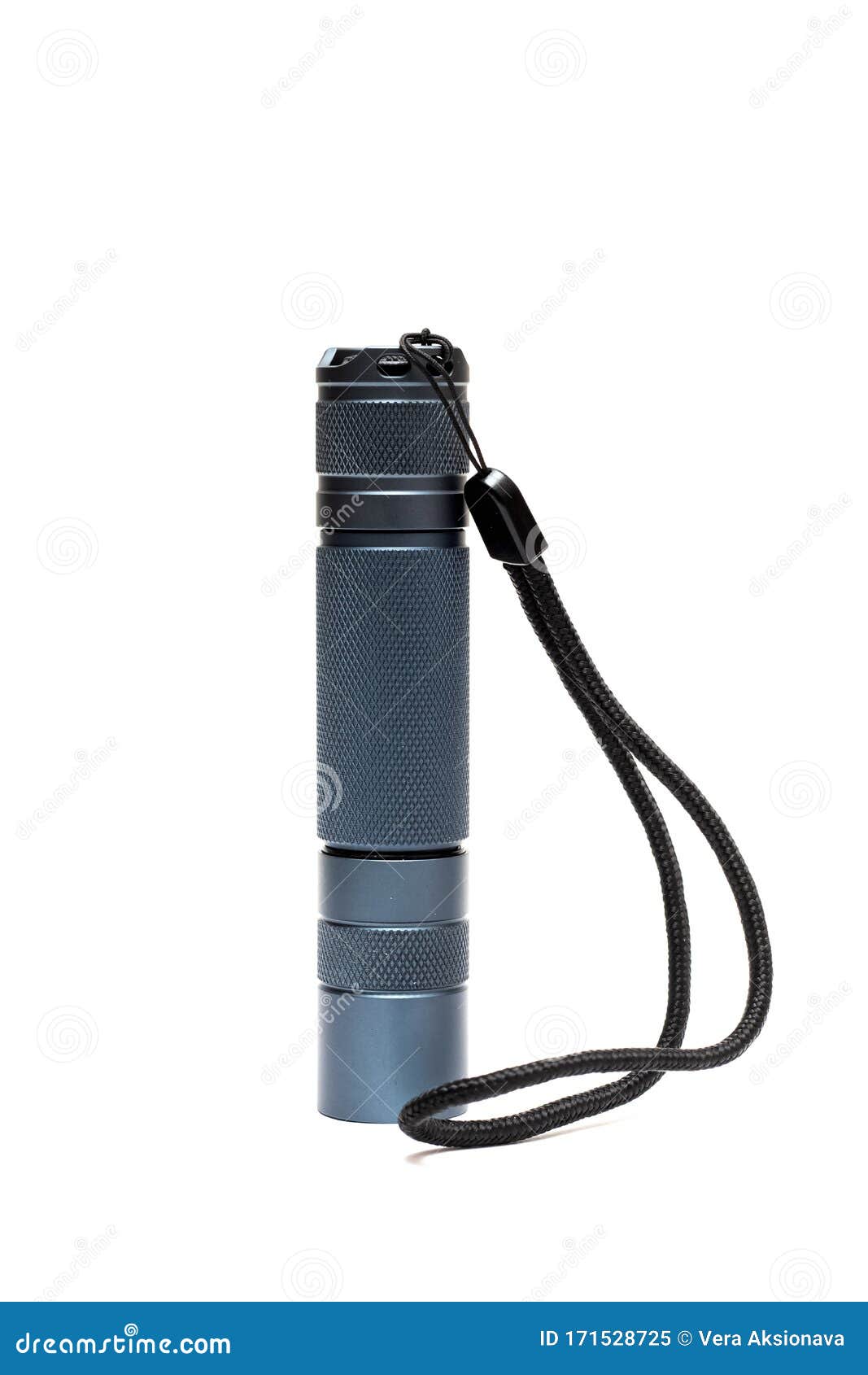 Big Blue Flashlight Isolated on White Background Stock Image - Image of ...