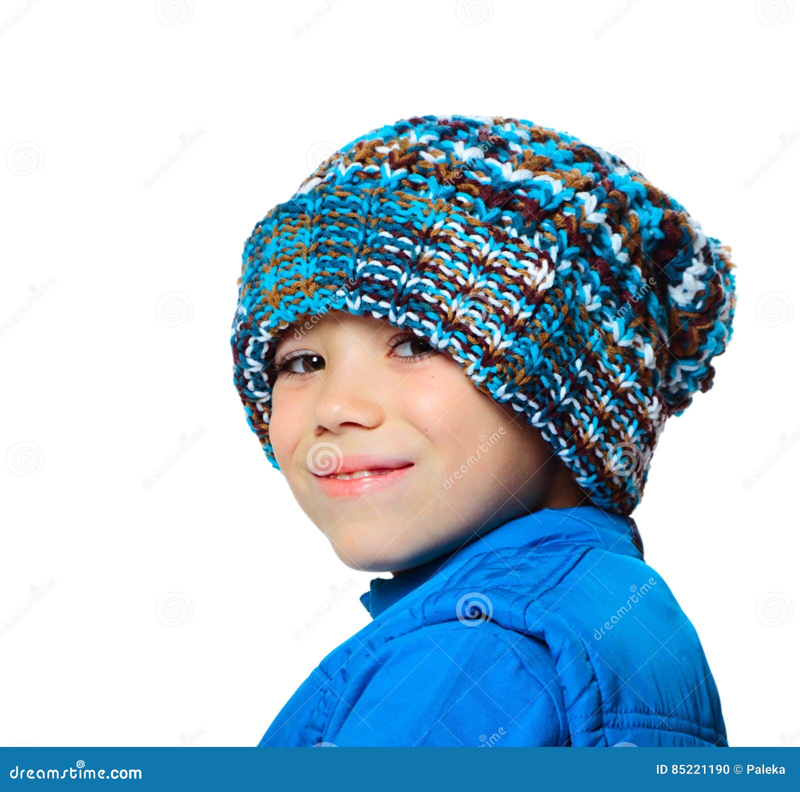 Big blue hat stock photo. Image of expression, childhood - 85221190