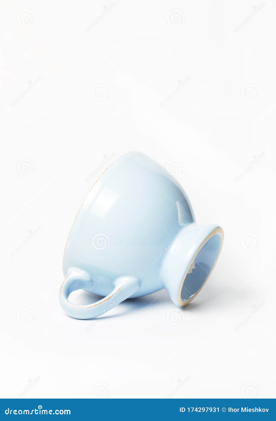 Big Blue Mug on a White Background Stock Image - Image of isolated ...