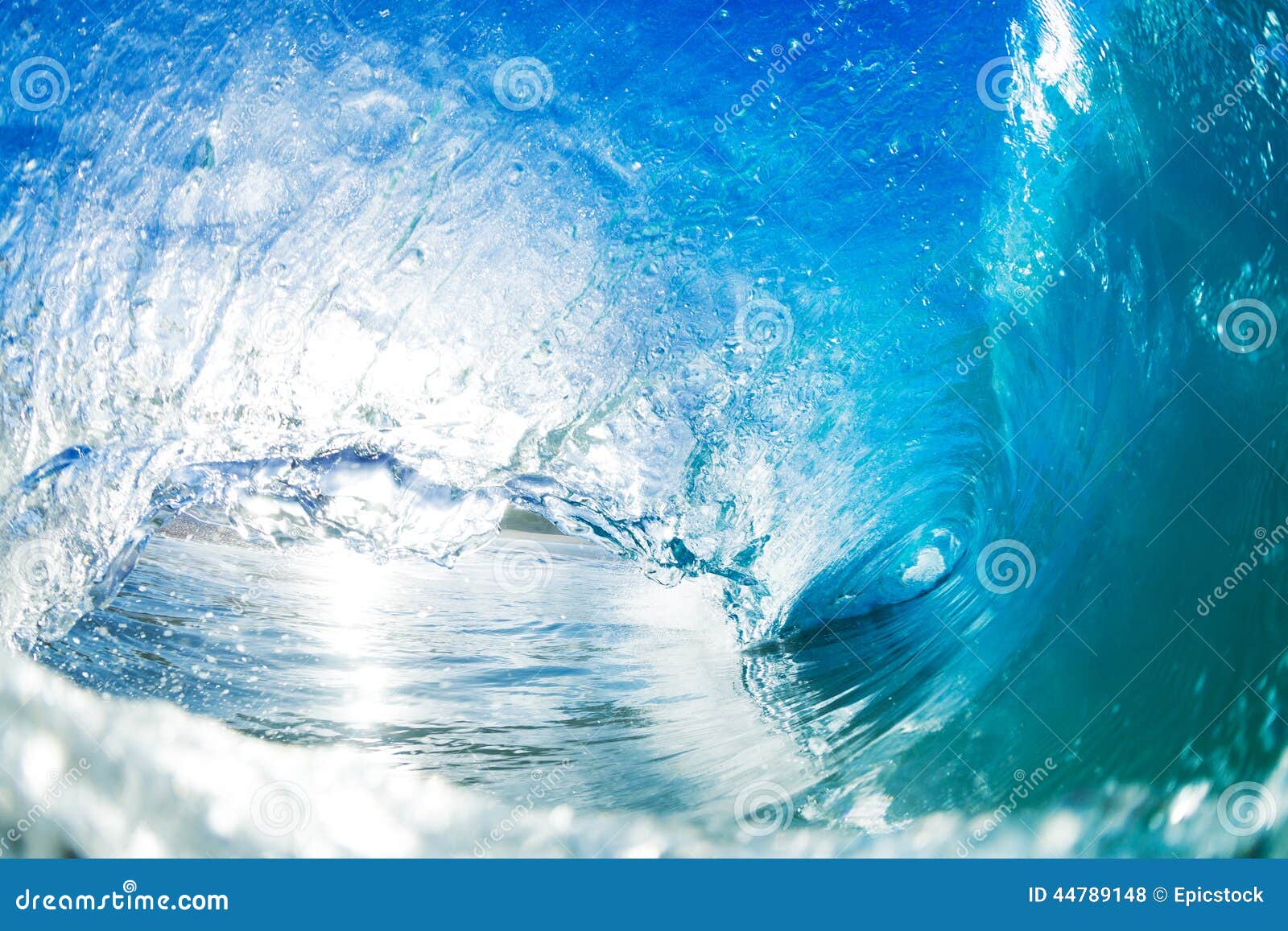 Big Blue Ocean Wave Splash stock photo. Image of shorebreak - 44789148
