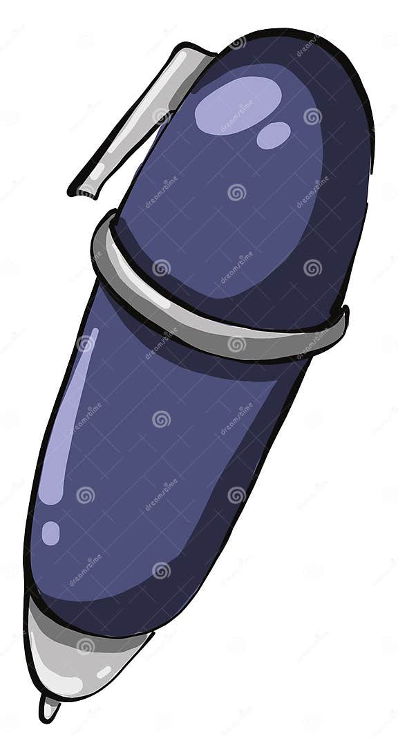 Big Blue Pen, Illustration, Vector Stock Vector - Illustration of ...