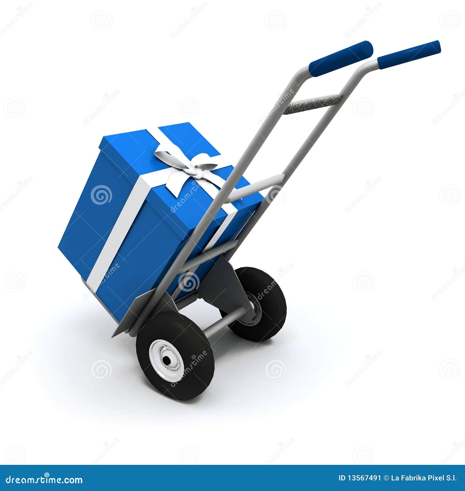 Big blue present delivery stock illustration. Illustration of shipping ...