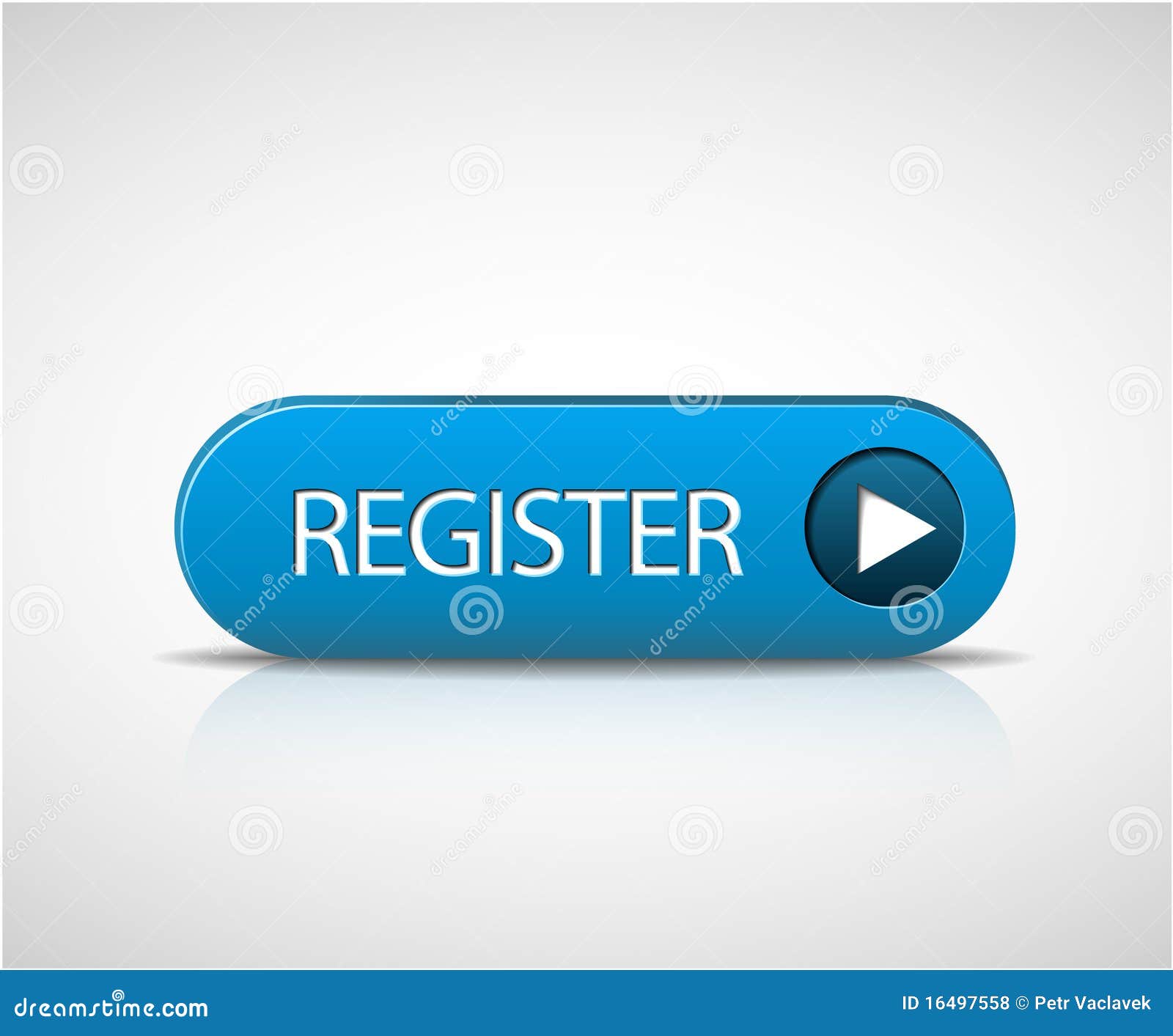 Big blue register button stock illustration. Illustration of shape ...