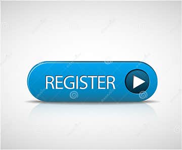 Big blue register button stock illustration. Illustration of shape ...