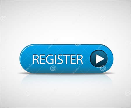Big blue register button stock illustration. Illustration of shape ...