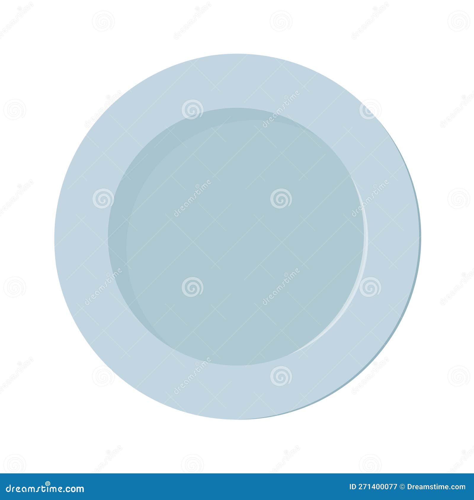 Big blue round empty plate stock vector. Illustration of plate - 271400077