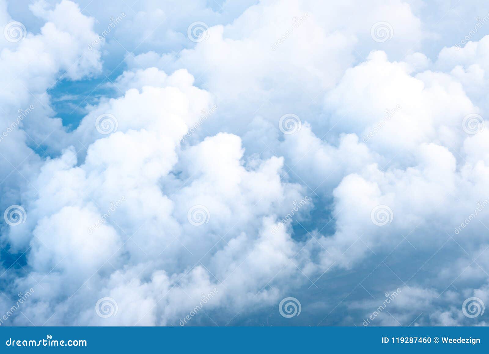 Big Blue Sky and Cloud Top View from Airplane Window,Nature Back Stock Photo - Image of clouds ...