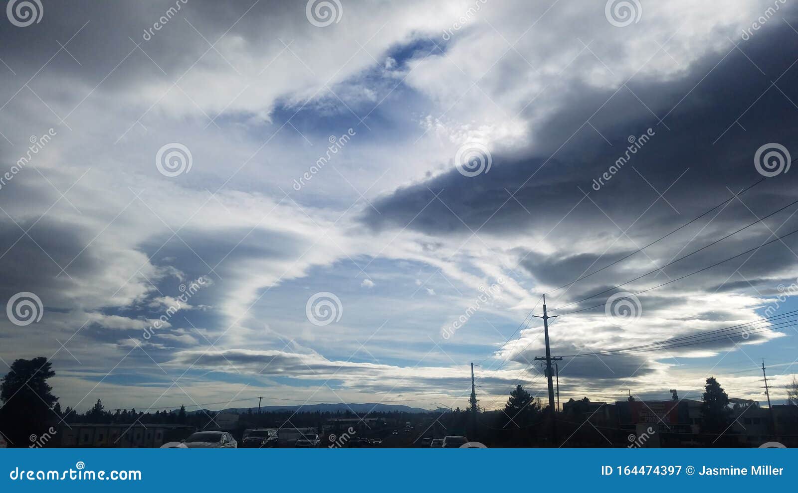 Big Blue Sky Over Bend Oregon Stock Image - Image of oregon, bend ...