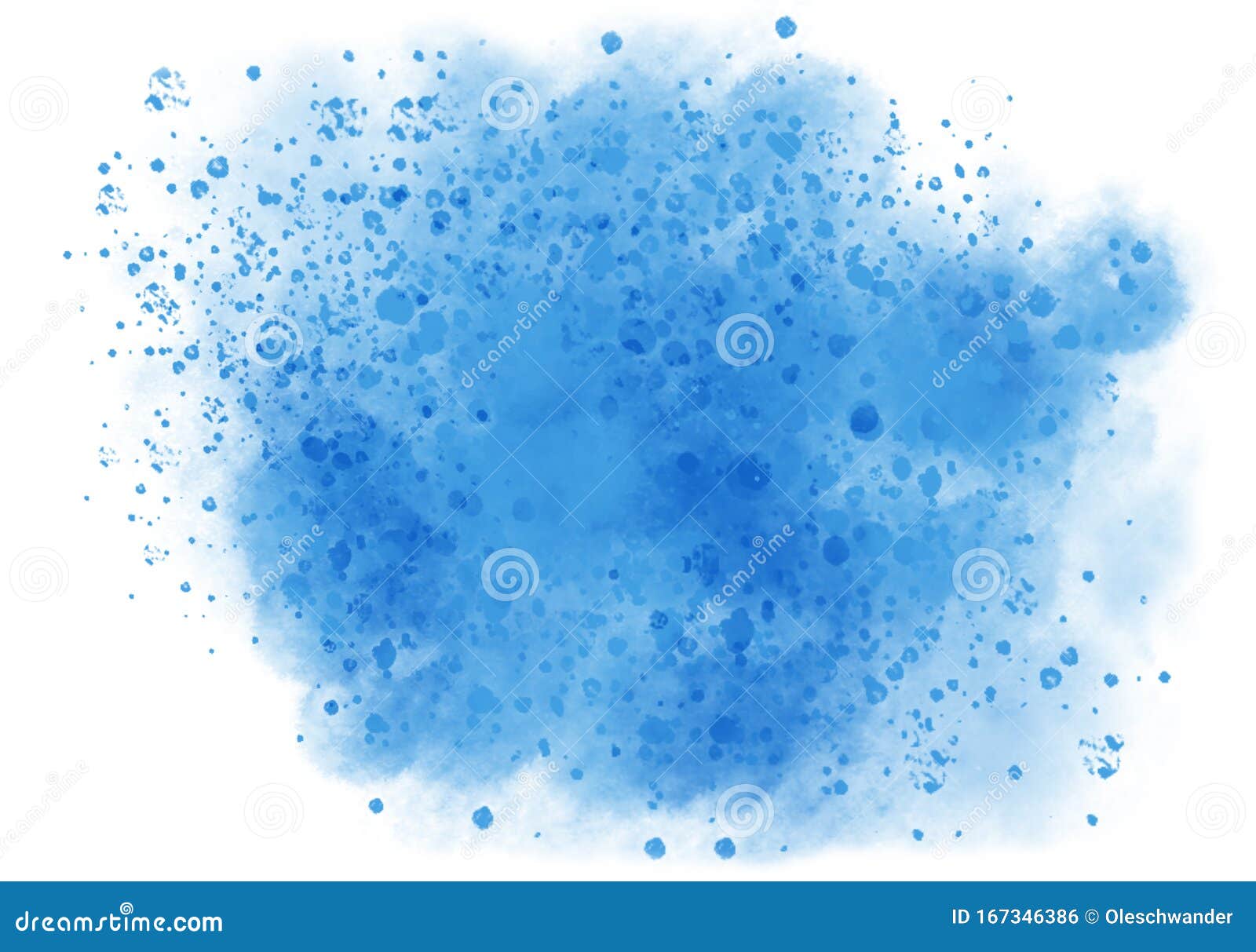 Big Blue Splash with Scattered Splashes Isolated on White Background ...