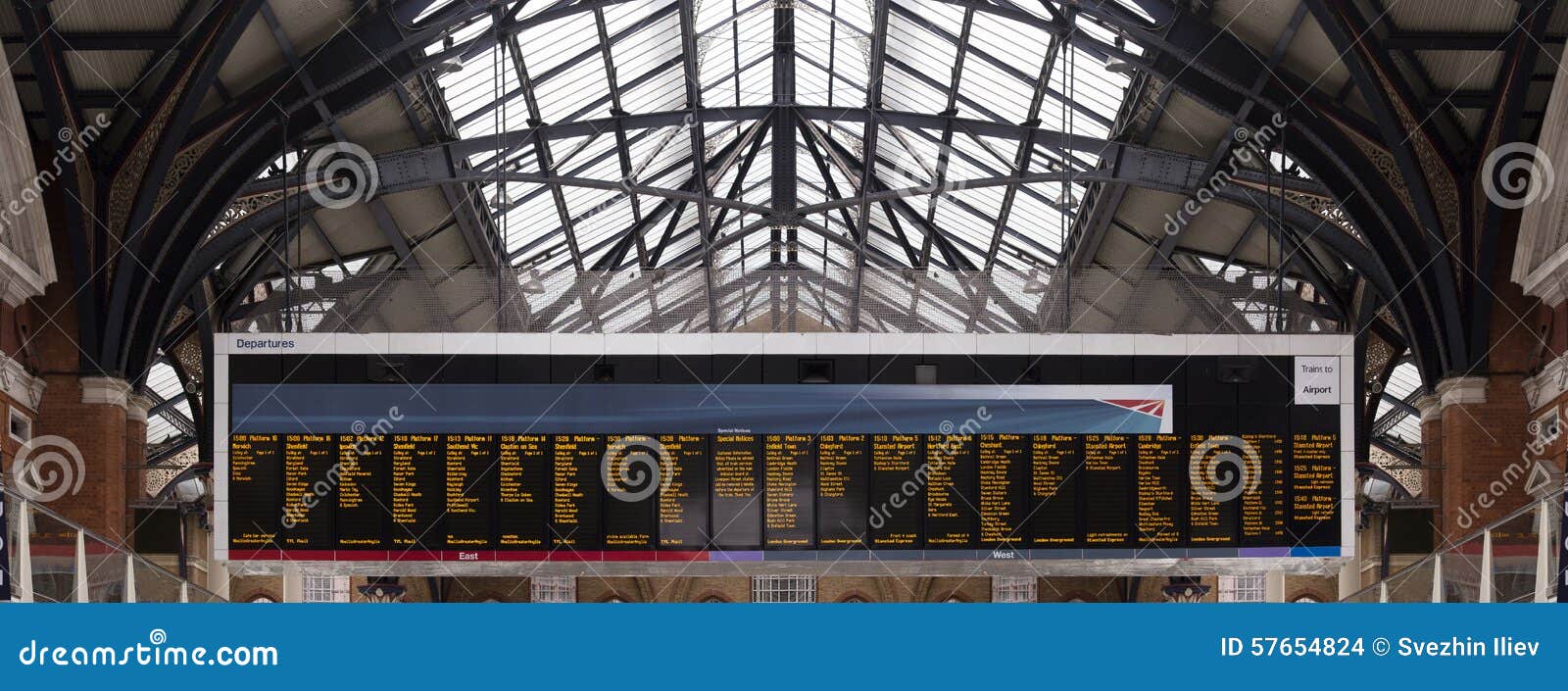 Big board in train station stock photo. Image of construction - 57654824