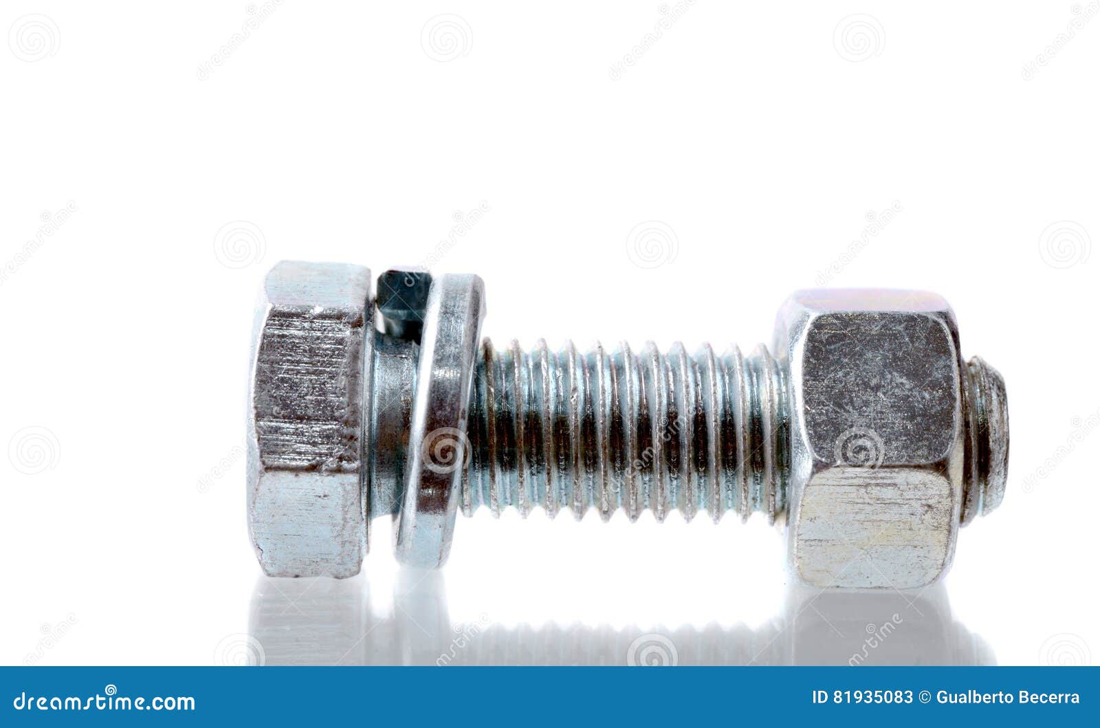 Big Bolt stock image. Image of tools, cutout, steel, silver - 81935083