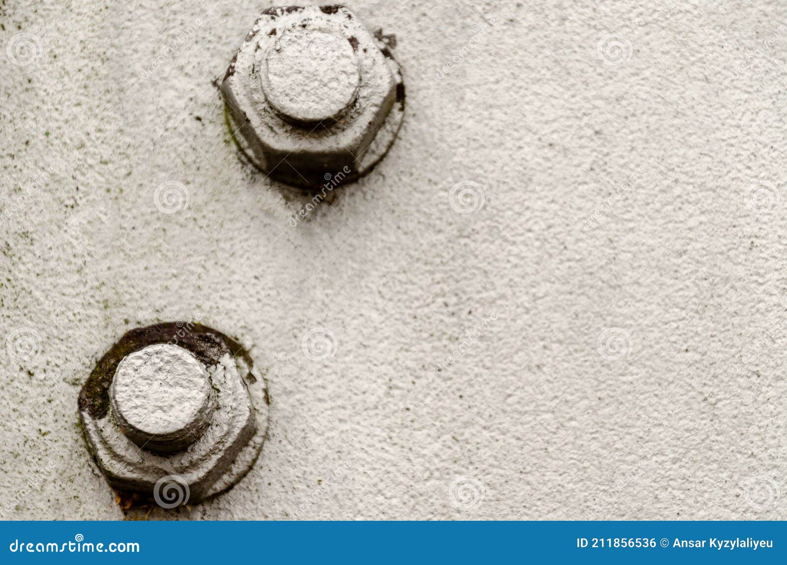 Big Bolt and Nut Closeup. Metal Construction and Threaded Connection ...