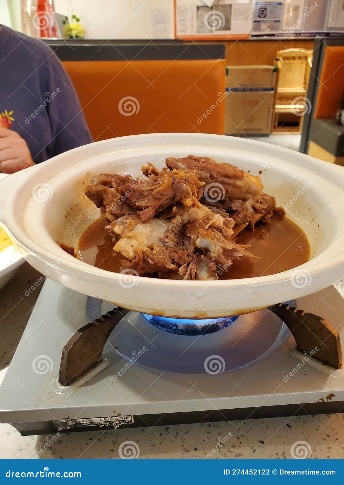 Big Bone Pork in the Hot Pot Stock Photo - Image of pork, bone: 274452122