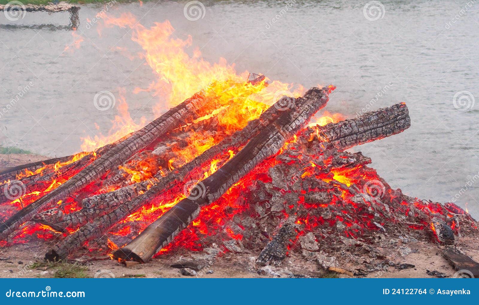A big bonfire stock photo. Image of embers, firewood - 24122764