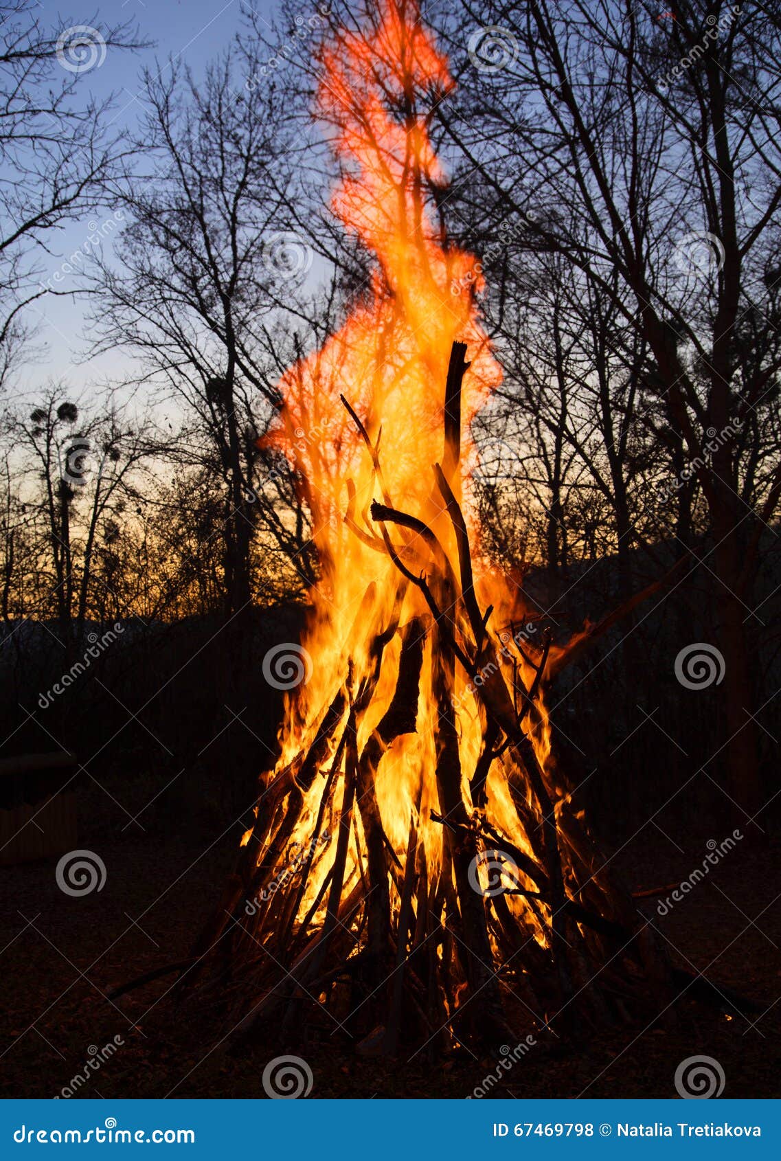 A big bonfire. stock photo. Image of glowing, smoke, energy - 67469798