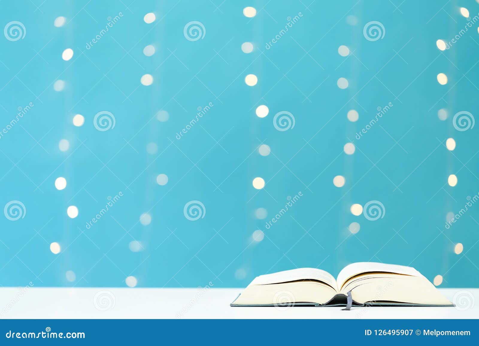 A Big Book on a Shiny Background Stock Image - Image of study, light ...