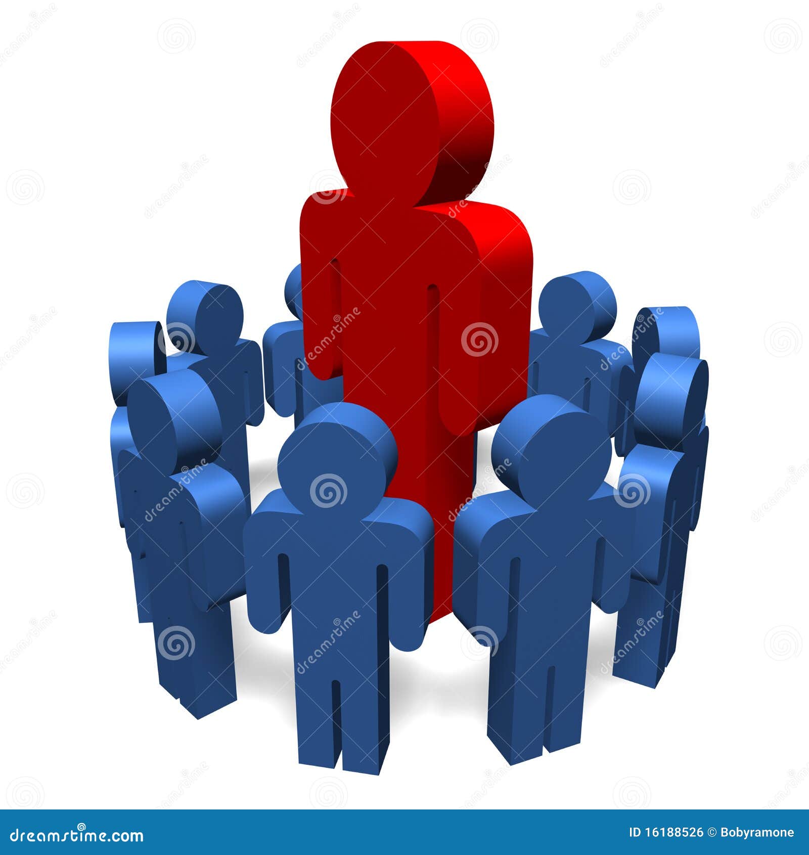 The Big Boss and His Employees Stock Illustration - Illustration of ...