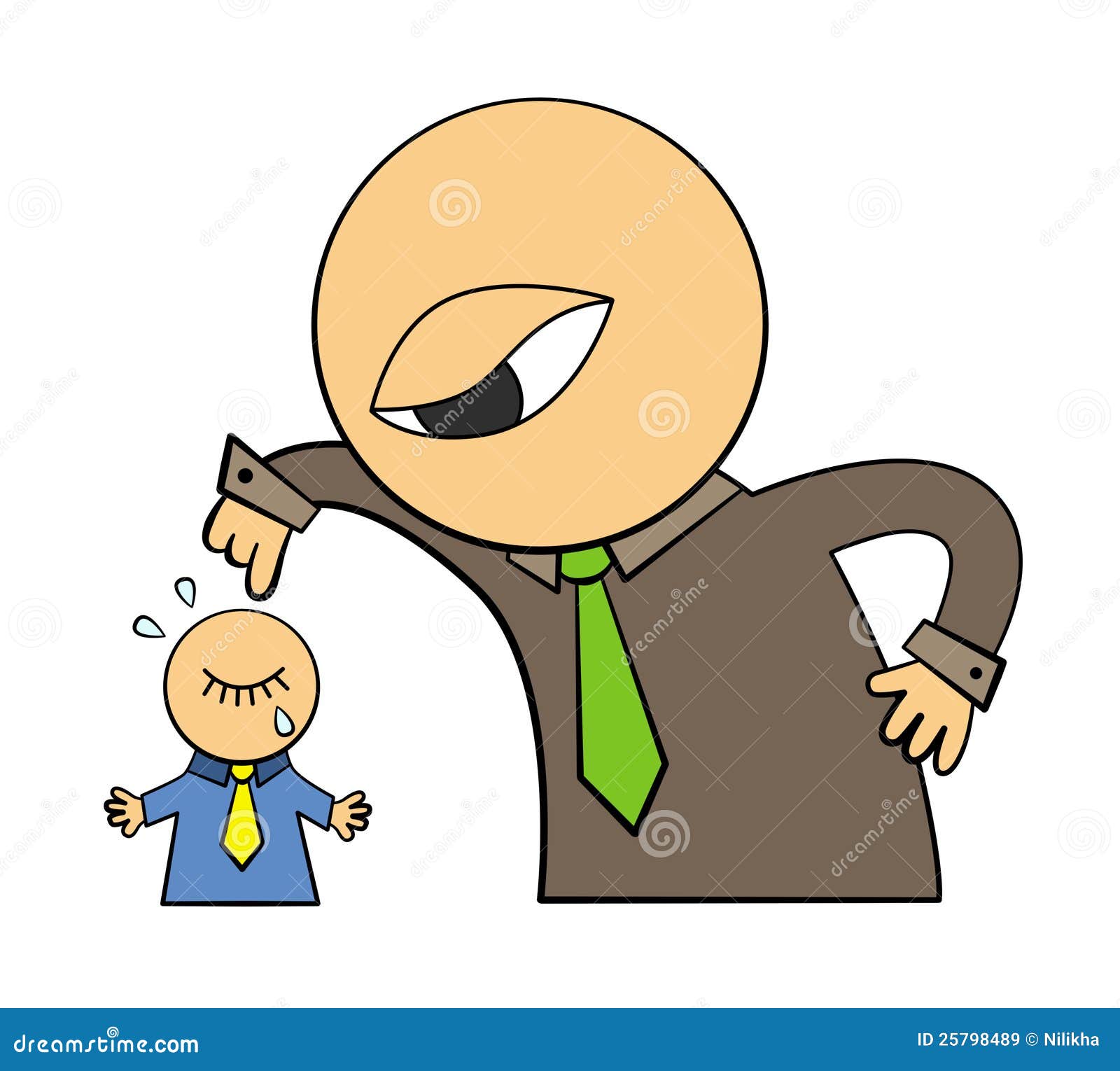Big boss scolds stock illustration. Illustration of accusation - 25798489
