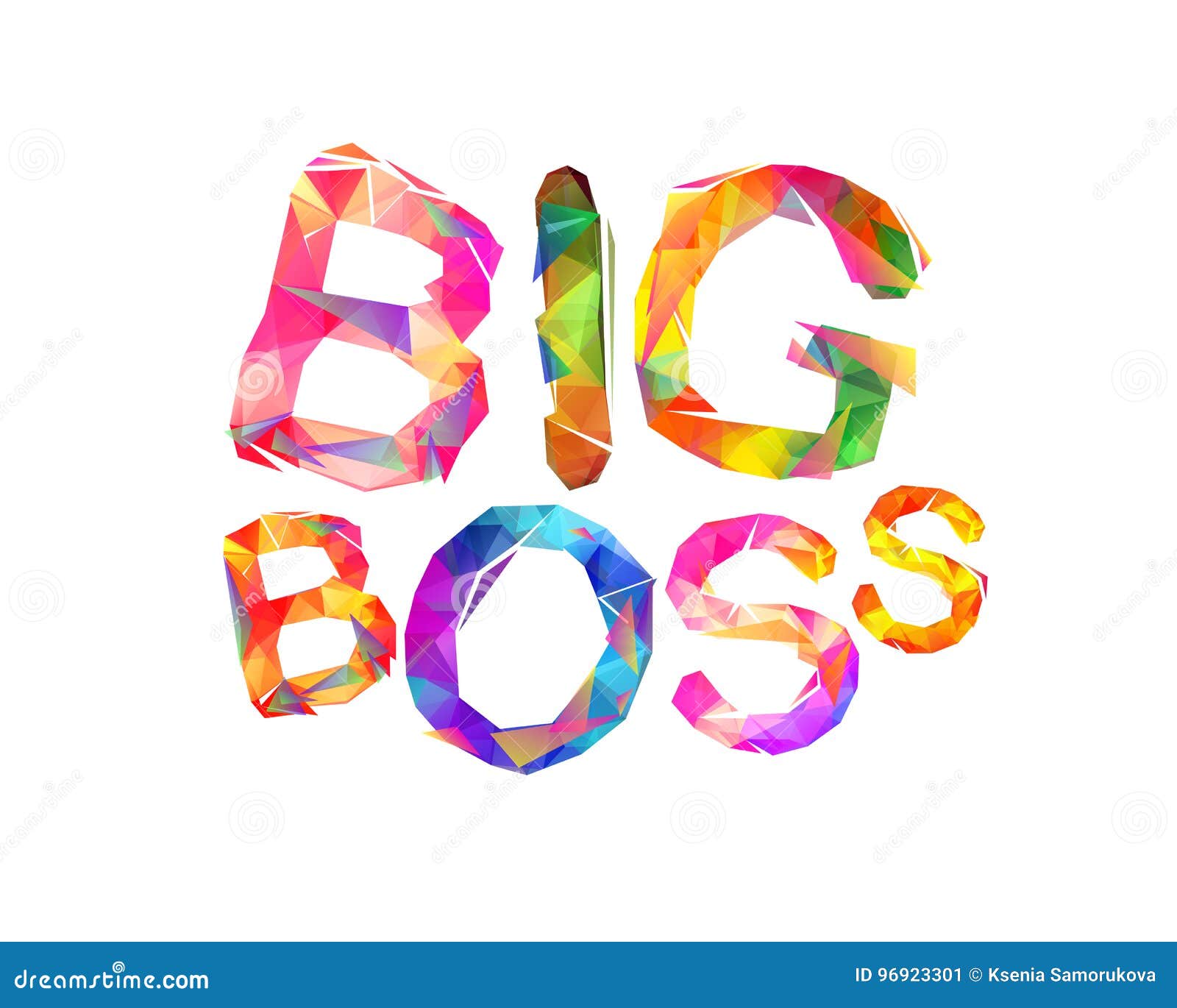 Big Boss. Vector Triangular Letters Stock Vector - Illustration of ...